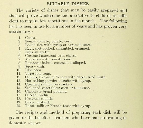 A 1916-Style School Lunch – A Dollop of History