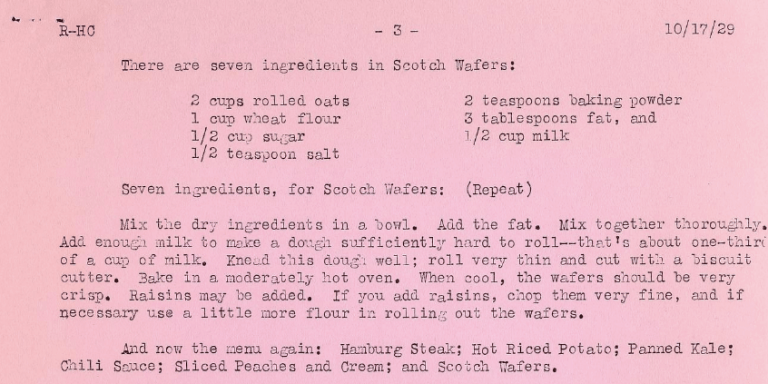 Vintage School Lunch Recipes and Menus (1916-1960) – A Dollop of History